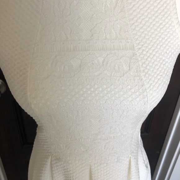Xhilaration | Dresses | Creamwhite Waffle Pattern Dress With Lace ...